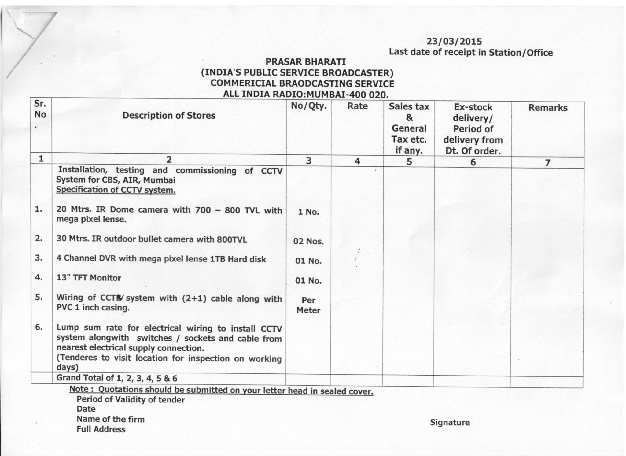 Free Cctv Quote Template Turamansiondelrioco Cctv Installation Quotation Template PDF 