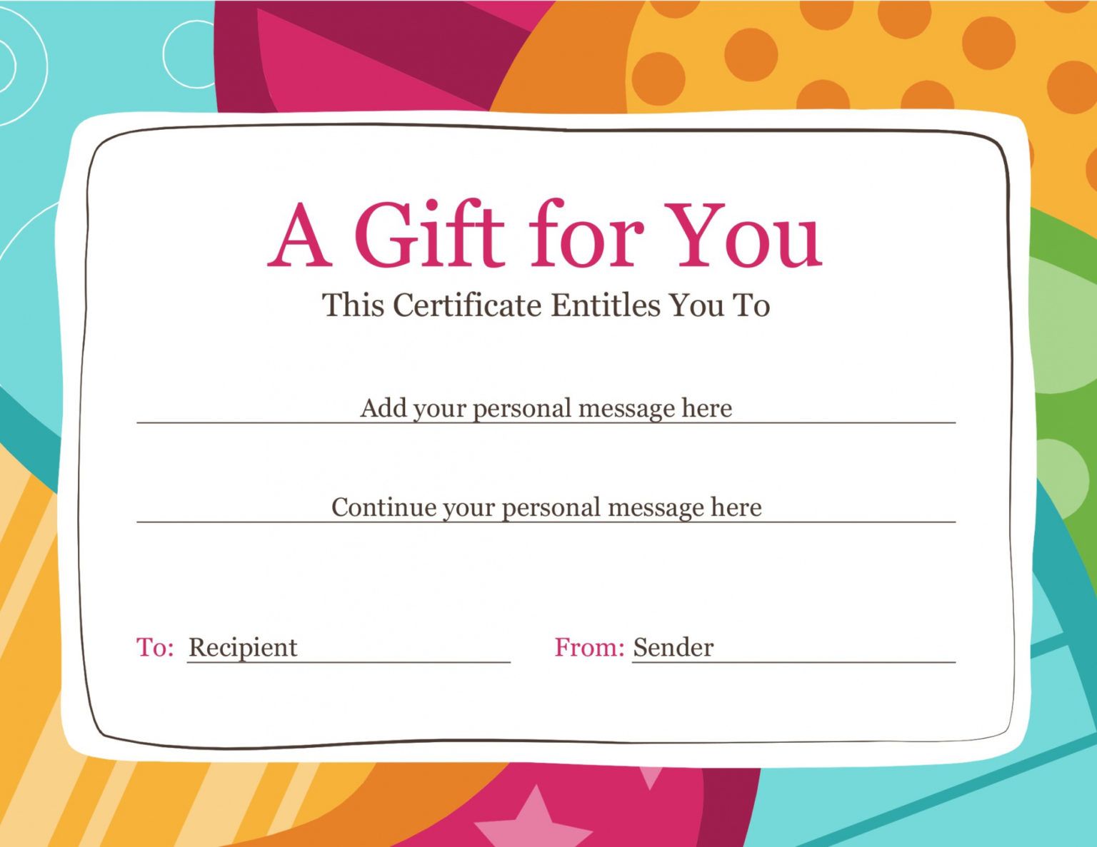 Printable Certificates Office Door Prize Certificate Template 