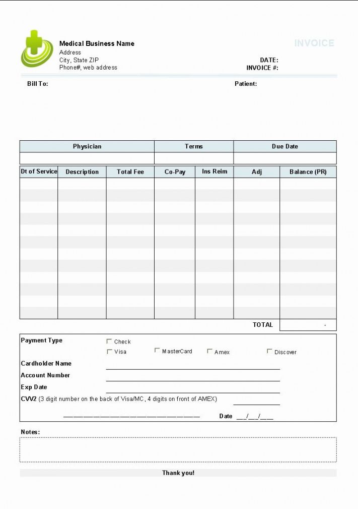 Printable 25 Fake Medical Bills Format In 2020 With Images Invoice 
