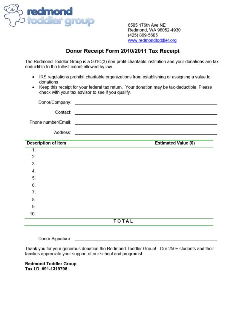 Printable 40 Donation Receipt Templates & Letters Goodwill Non Profit ... Printable 40 Donation Receipt Templates & Letters Goodwill Non Profit ...
