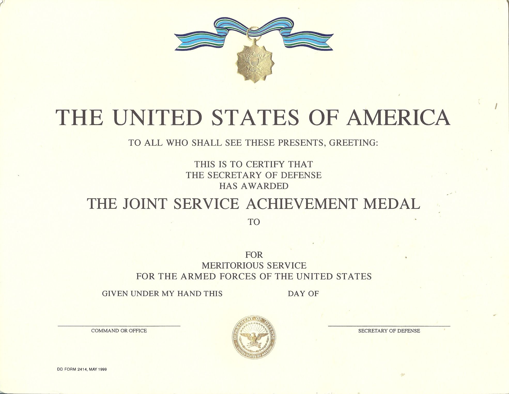 Army Achievement Medal Certificate Template EmetOnlineBlog