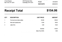 Oil Change Receipt Template | EmetOnlineBlog
