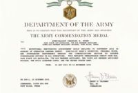 Army Achievement Medal Certificate Template | EmetOnlineBlog